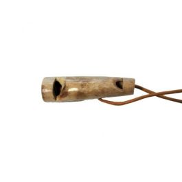 Hondenfluit deluxe dubbelfluit rol/zit van hertgewei incl. leren koord ...